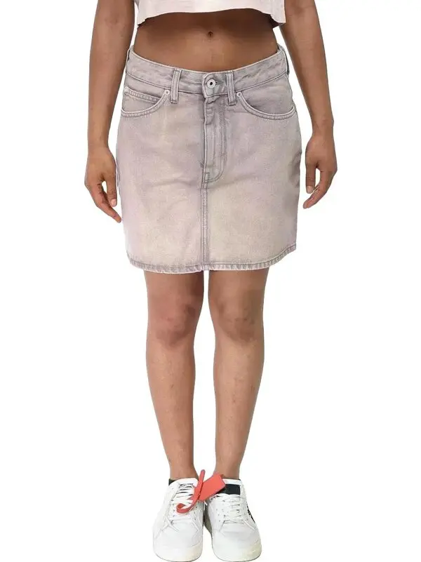 Off-White Denim Mini Skirt - Grey