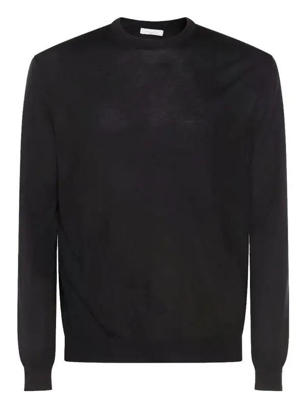 Malo Crew-neck Wool Sweater - Black