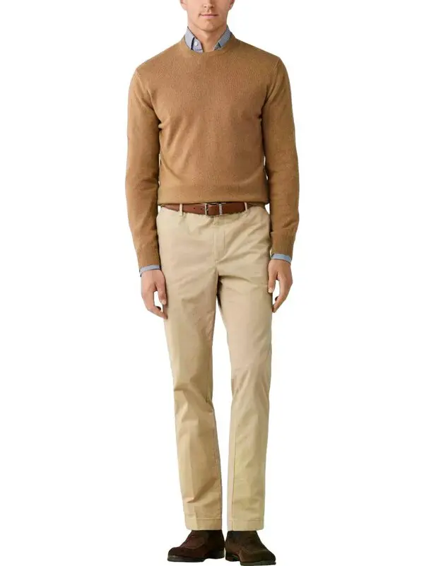 HACKETT LONDON Patch-detail Crew-neck Sweater - Neutrals