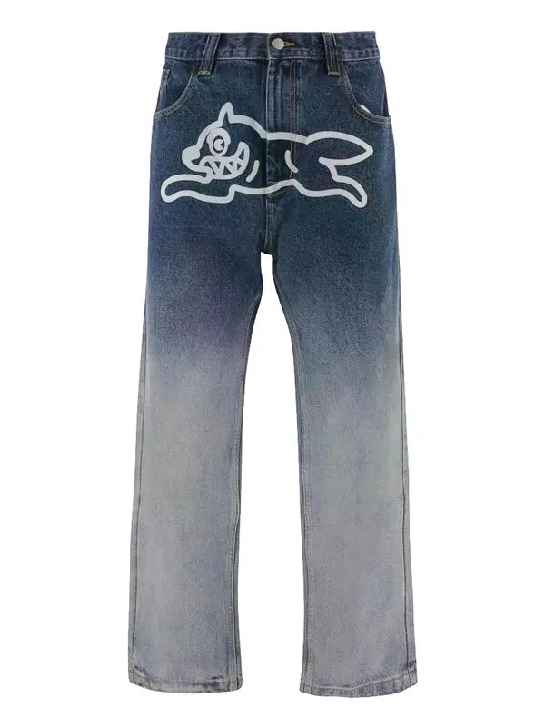 ICECREAM Ombré Wash Graphic Print Jeans - Blue
