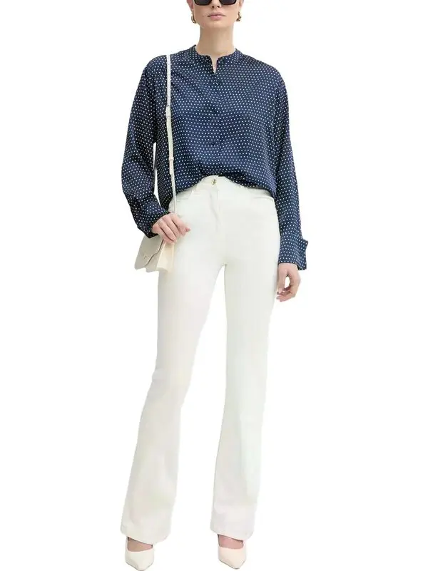 Patrizia Pepe Appliqué Detail Flare Jeans - Neutrals