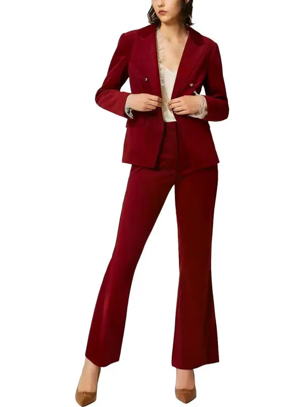TWINSET Velvet Blazer - Red