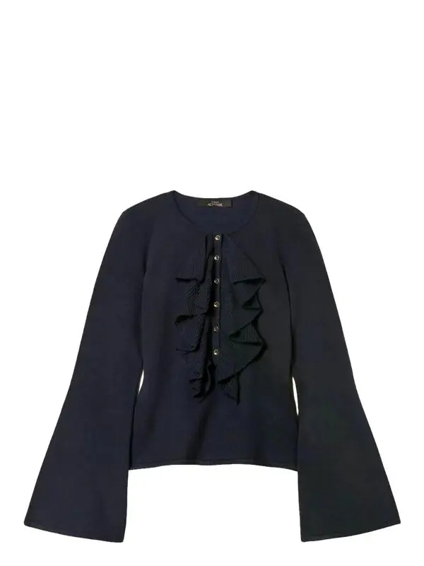 TWINSET Fitted Jumper With Ruffle Detail - Blue