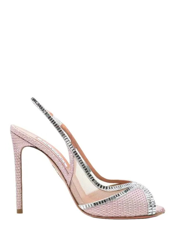 AQUAZZURA Wild Aurora Crystal-embellished Heeled Sandals - Pink