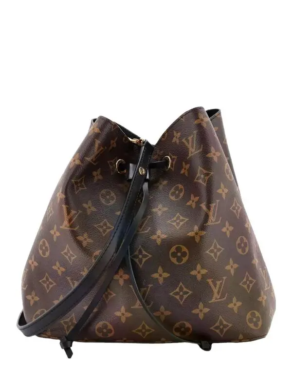 LOUIS VUITTON Neonoe Handbag Monogram Canvas With Leather Mm Bucket Bag - Brown