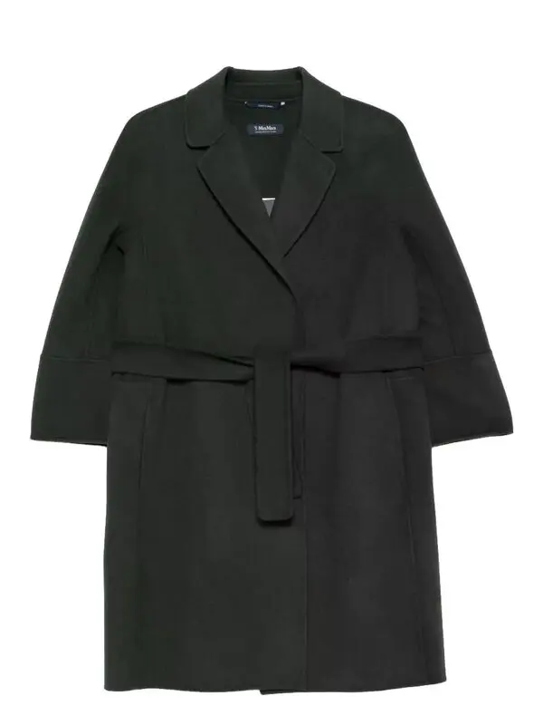 Max Mara Arona Belted Wool Coat - Green
