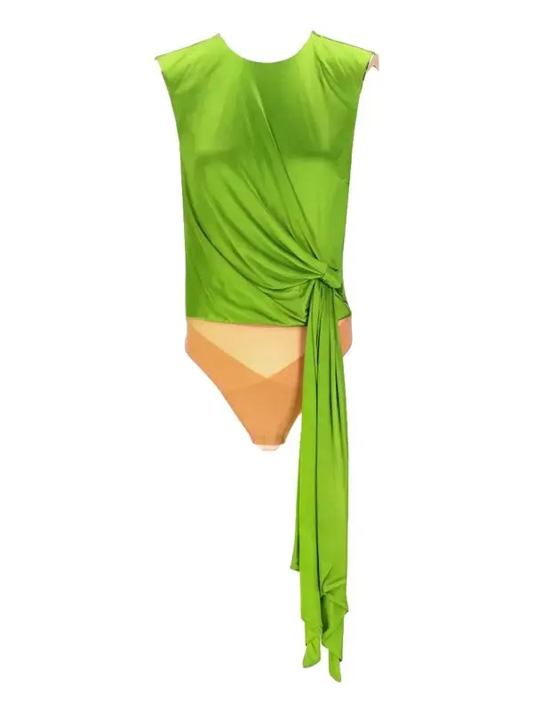 Elisabetta Franchi Draped Bodysuit - Green