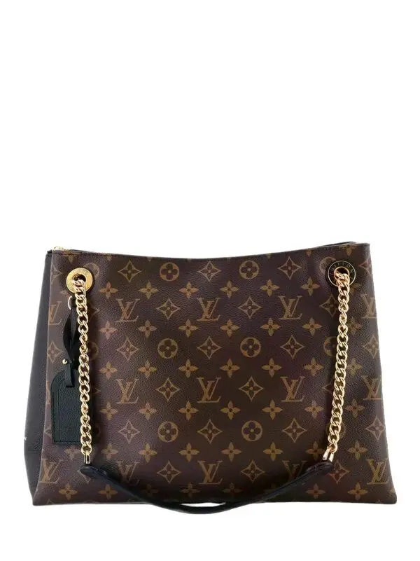 LOUIS VUITTON Monogram Canvas & Leather Shoulder Bag Mm - Black