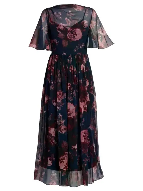 Erdem Floral Print Dress - Blue