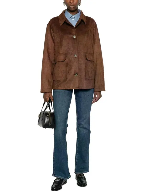 FRAME The Rodeo Washed Flared Denim Jeans - Blue