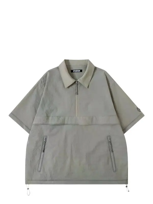 SPOONYARD Half-zip Short-sleeve Polo Shirt - Grey