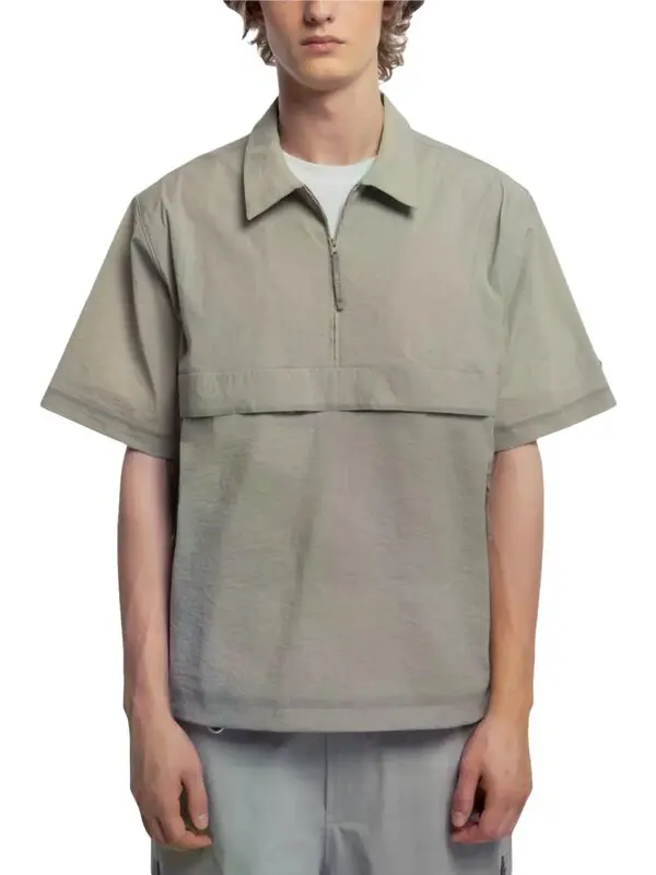 SPOONYARD Half-zip Short-sleeve Polo Shirt - Grey