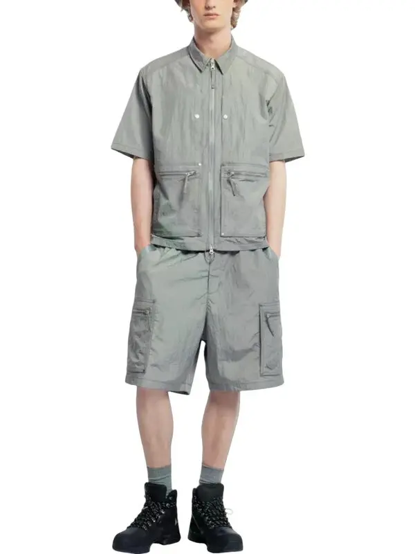 SPOONYARD Zip-up Pocket Shirt - Grey