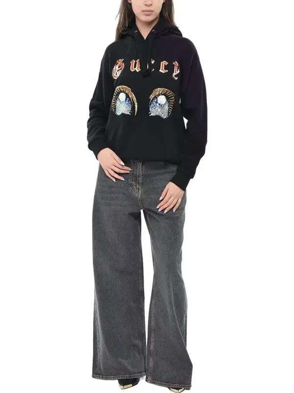 Gucci Cotton Logo Hoodie - Black