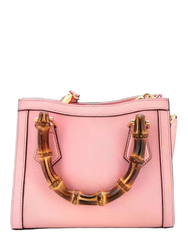 Gucci Diana Nm Bamboo Handle Tote Leather Mini Crossbody Bag - Pink