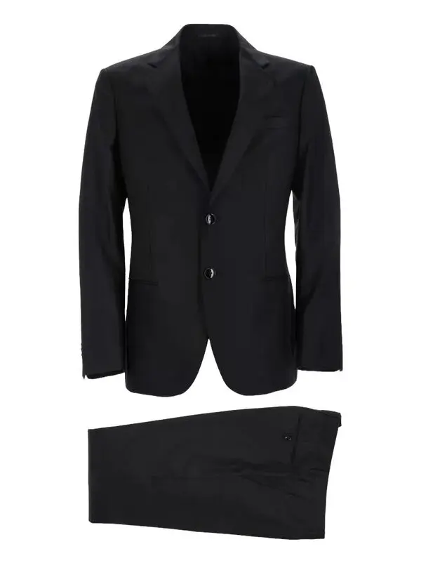 Giorgio Armani Soho Single-breasted Wool-blend Suit - Black