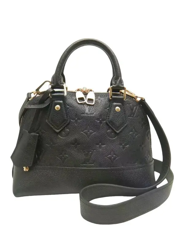LOUIS VUITTON Monogram Empreinte Neo Alma Bb Satchel - Black