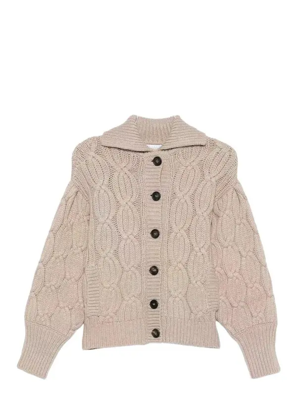Brunello Cucinelli Cable-knit Button-up Cardigan - Neutrals