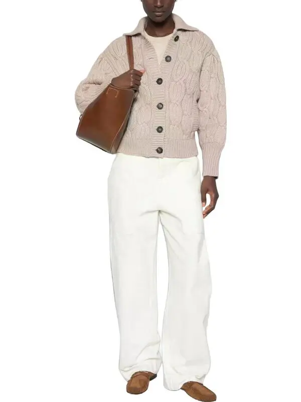 Brunello Cucinelli Cable-knit Button-up Cardigan - Neutrals