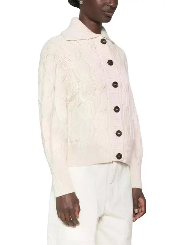 Brunello Cucinelli Cable Knit Cardigan - Neutrals