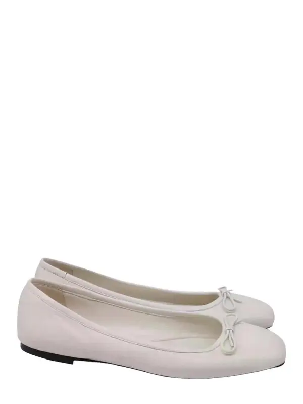 JIMMY CHOO Elme Bow Ballet Flats - White