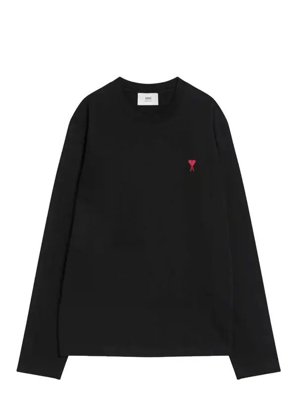 AMI Paris De Coeur Long Sleeve T-shirt - Black