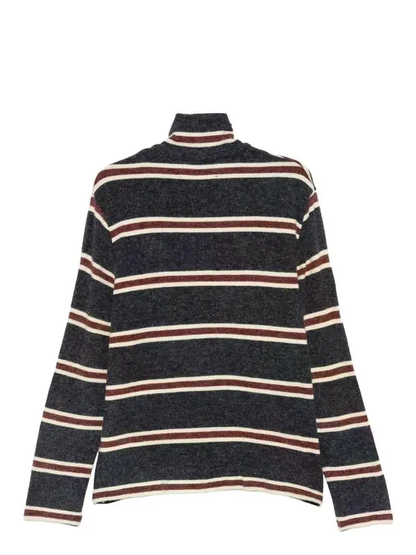 SONG FOR THE MUTE Striped Zip-up Cardigan - Blue