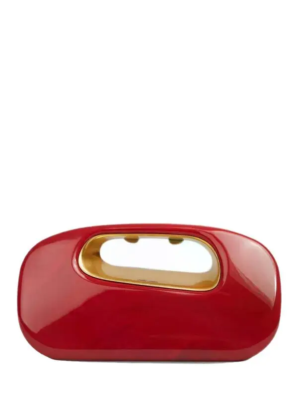 Cult Gaia Amara Clutch With Cut-out Top Handle - Red