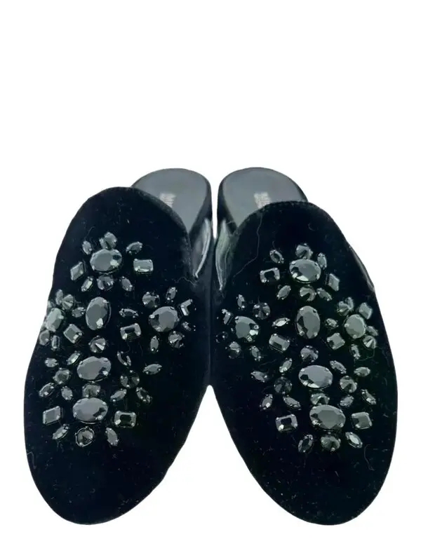 Michael Kors Crystal-embellished Velvet Mules - Black