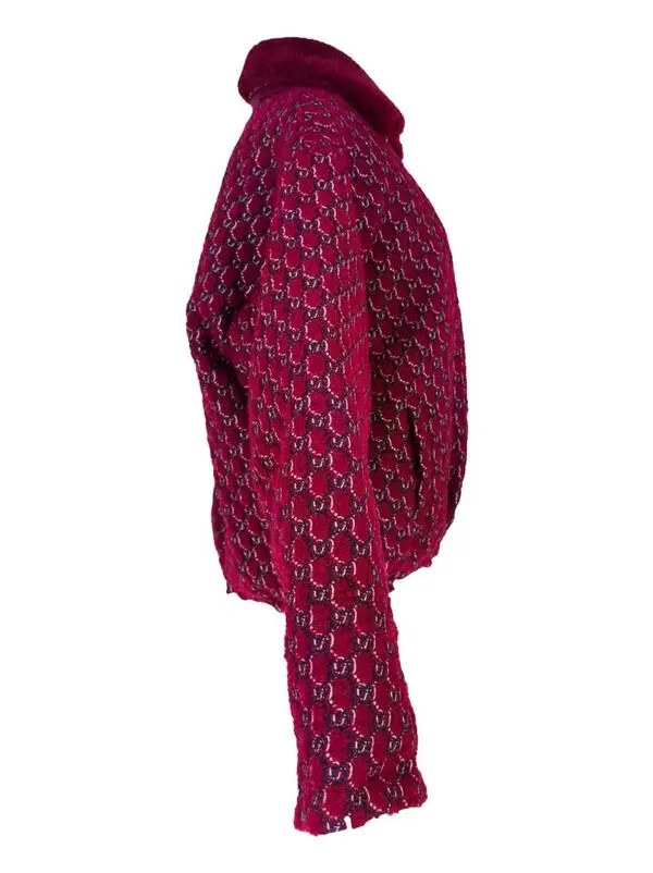 Gucci Gg Shadow Tweed Jacket - Red