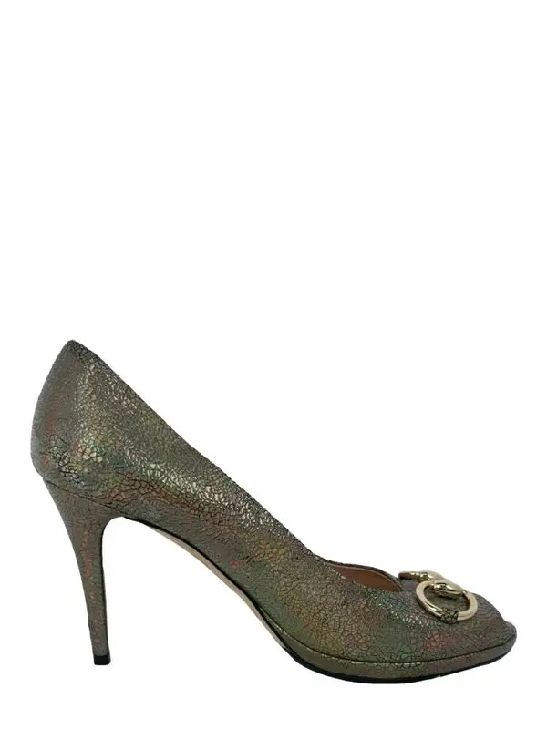 Gucci New Hollywood Horsebit Pumps - Grey