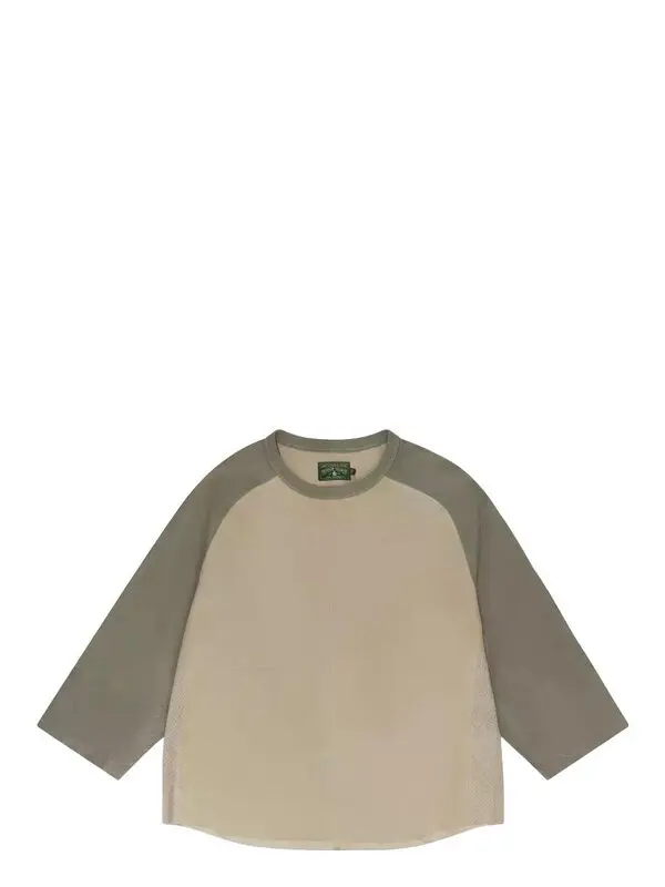 DENIM TEARS Crew-neck Panelled T-shirt - Neutrals