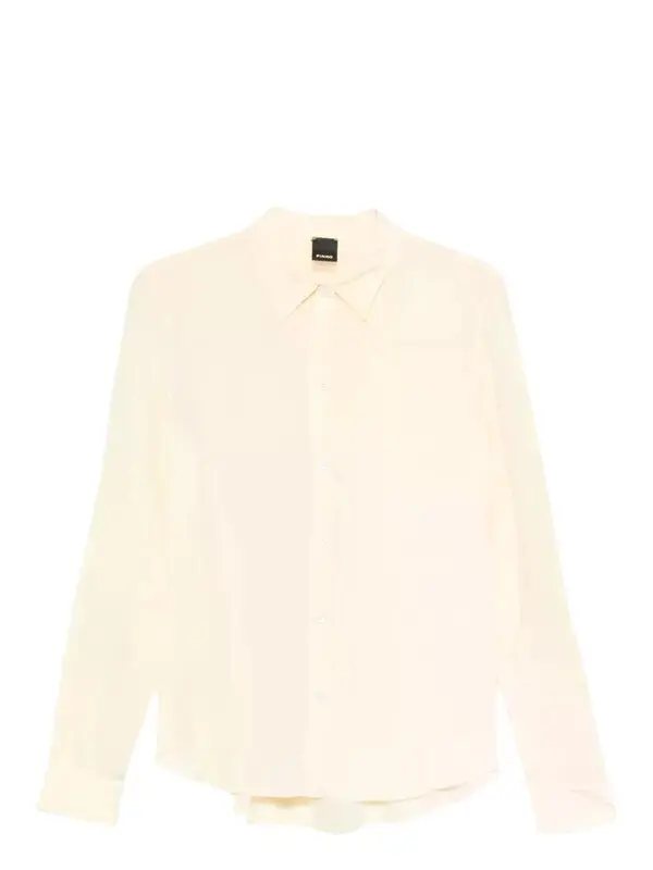Pinko Silk Button-up Shirt - Yellow