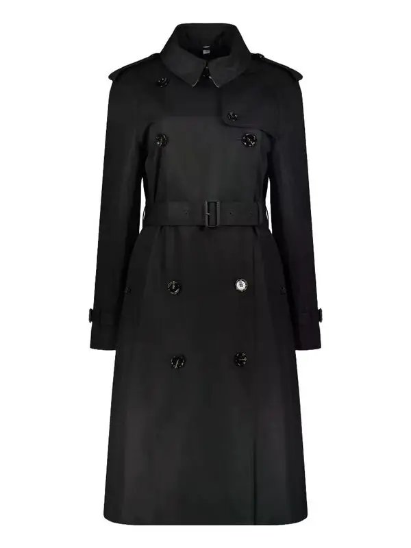 Burberry Double-breasted Belted Trench Coat - Black