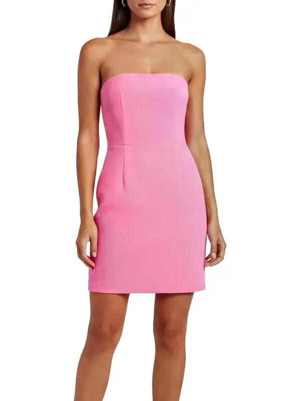 Alex Perry Strapless Mini Dress - Pink