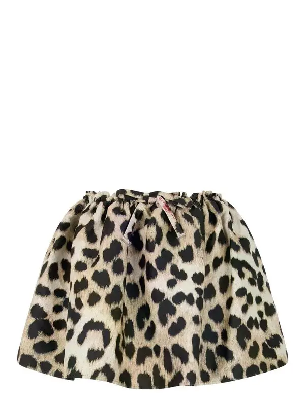 Givenchy Leopard Jacquard Pleated Mini Skirt - Neutrals