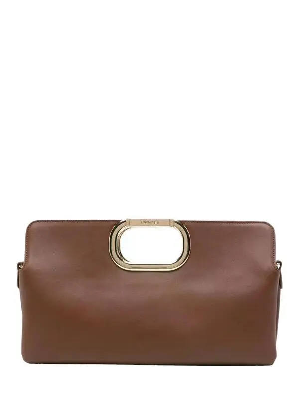 TWINSET Logo-engraved Cut-out Handle Tote Bag - Brown