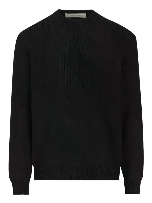 GOLDEN GOOSE Embroidered Crewneck Sweater - Black