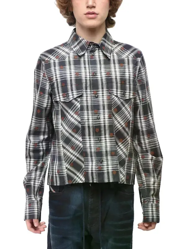 Off-White Checked Shirt - Black