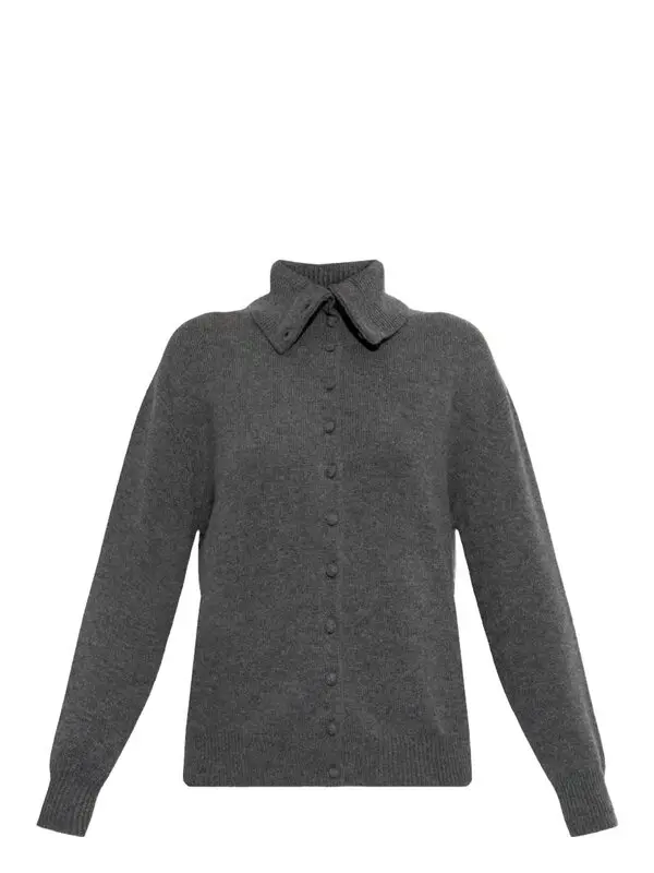 LISA YANG Button-up Cashmere Cardigan - Grey