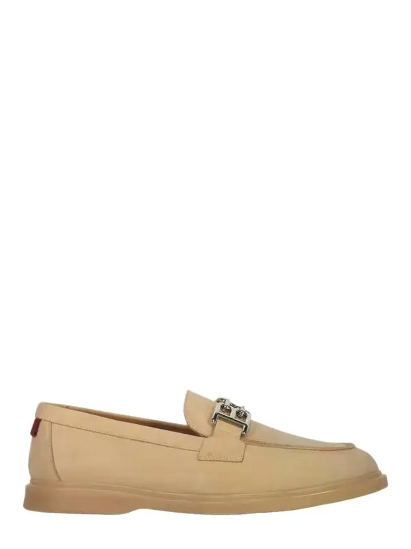 Bally Logo-plaque Leather Loafers - Neutrals