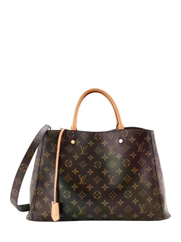 LOUIS VUITTON Montaigne Monogram Canvas Gm Tote Bag - Brown