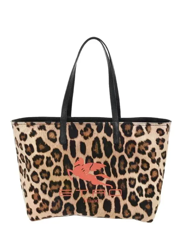 Etro Reversible Pebbled Leather Tote Bag - Neutrals