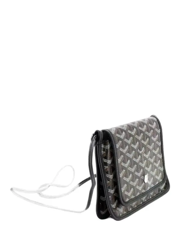 Goyard Plumet Clutch Wallet Coated Canvas Crossbody Bag - Black