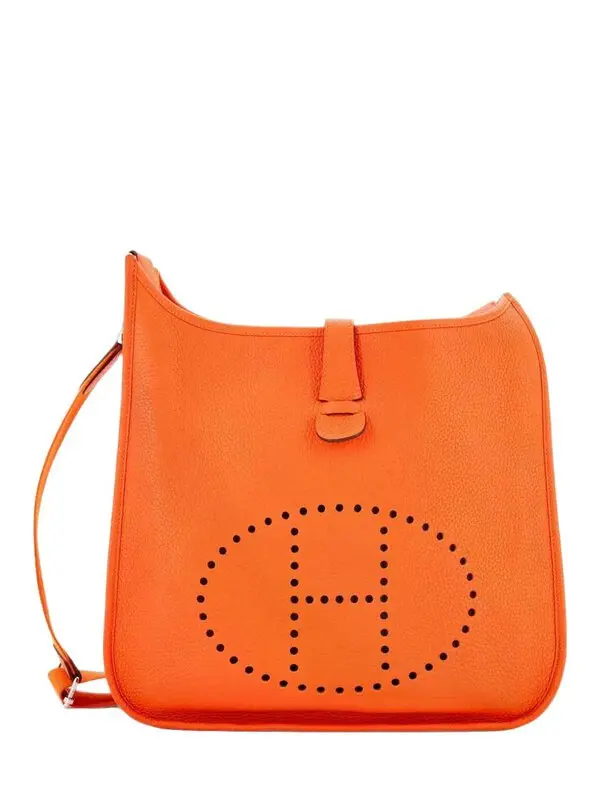 Hermès Evelyne Bag Gen Iii Clemence Gm Crossbody Bag - Orange