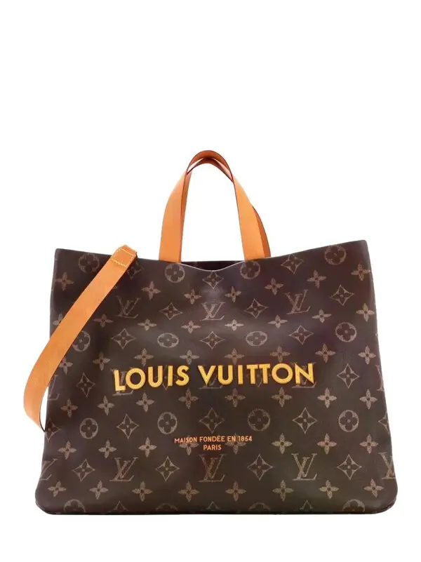 LOUIS VUITTON Shopper Monogram Leather Mm Tote Bag - Brown
