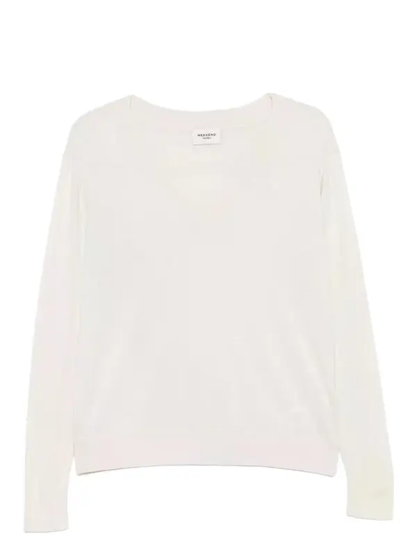 Max Mara Talamo V-neck Sweater - White