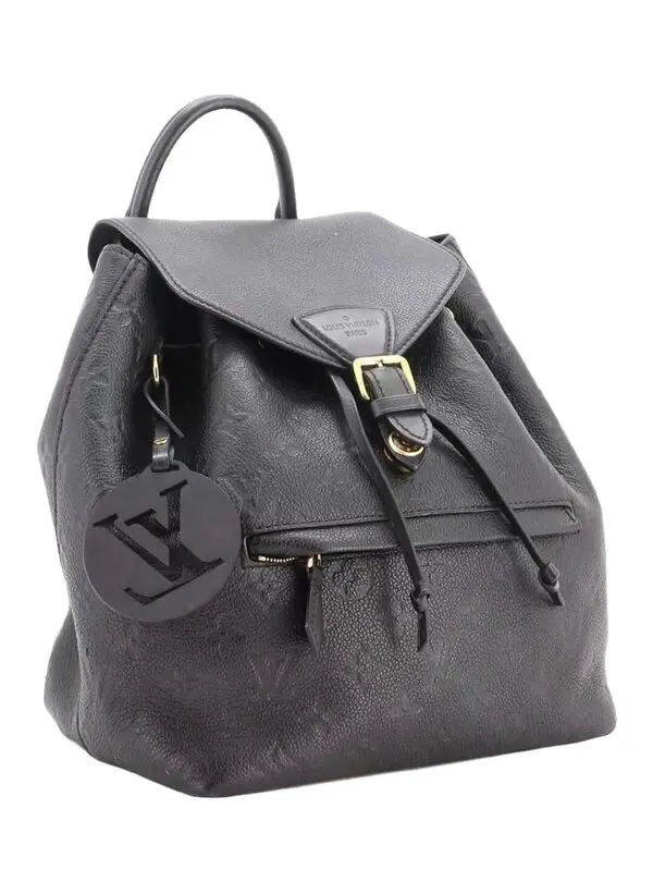 LOUIS VUITTON Montsouris Nm Monogram Empreinte Leather Pm Backpack - Black