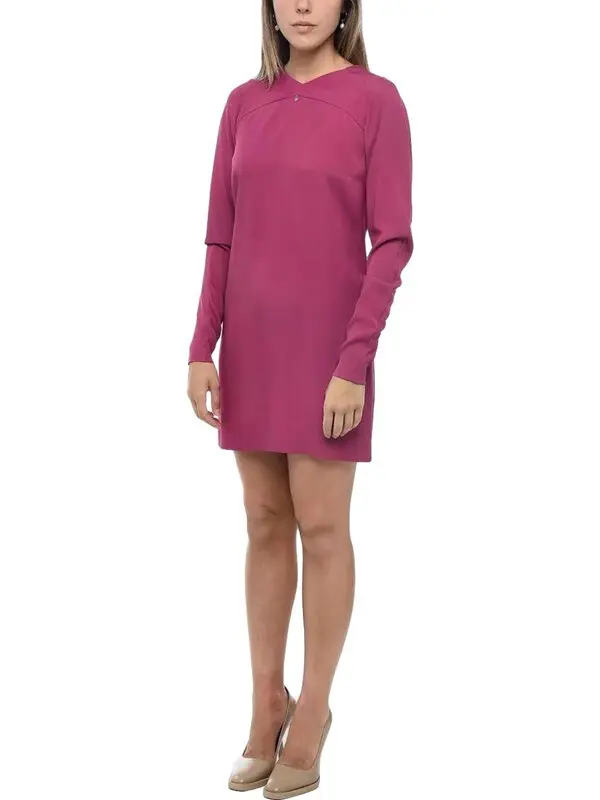 Dsquared2 Long-sleeve Logo Charm Mini Dress - Pink