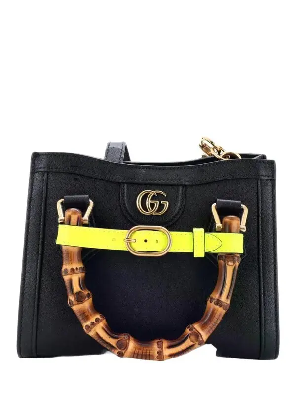 Gucci Diana Mini Tote Crossbody Bag With Bamboo Handle - Black